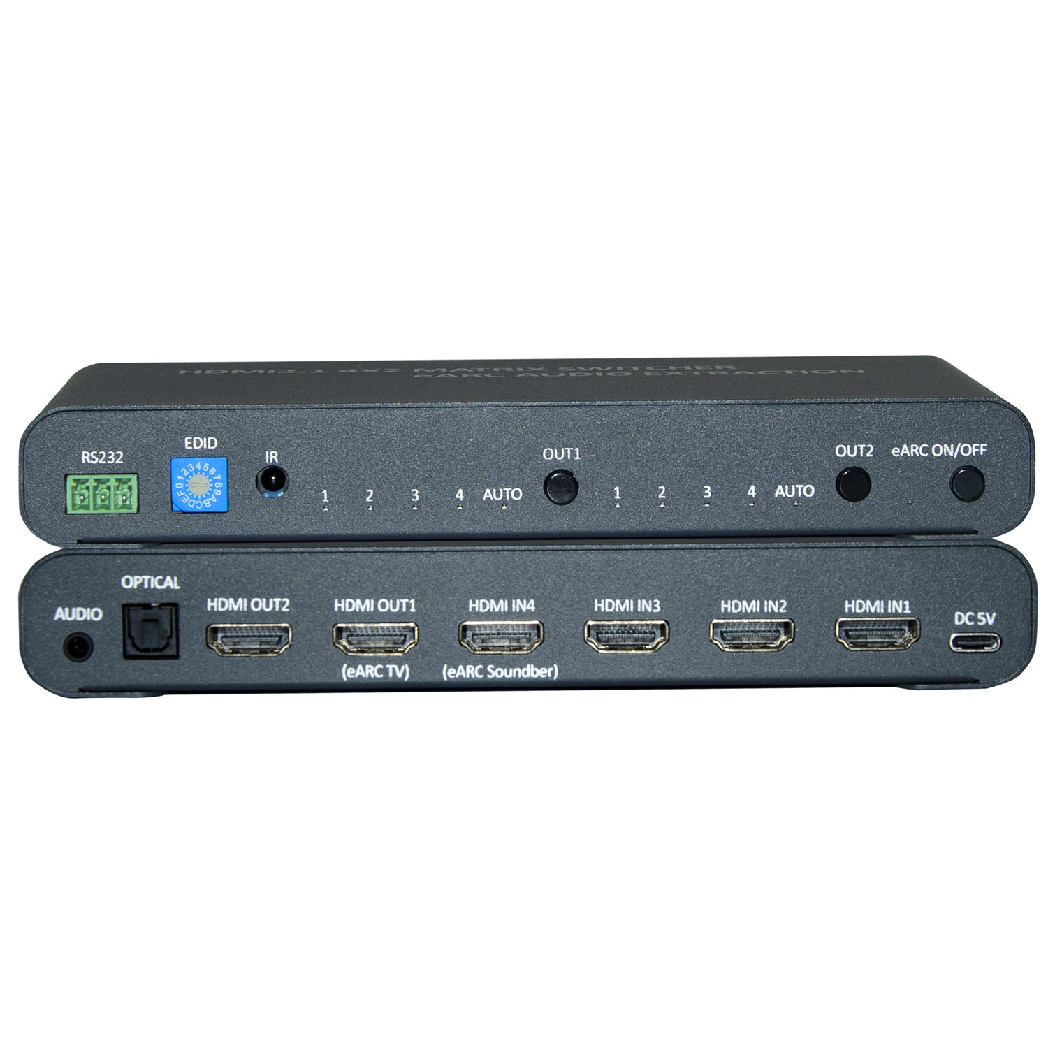 Buy Wholesale China Custom Hdmi 2.1 4x2 Matrix Switcher With Arc Audio ...