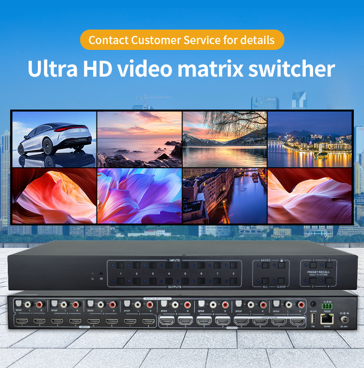Buy Wholesale China 4k60hz 8x8 Matrix Switcher With Ir Remote Rs232 And ...