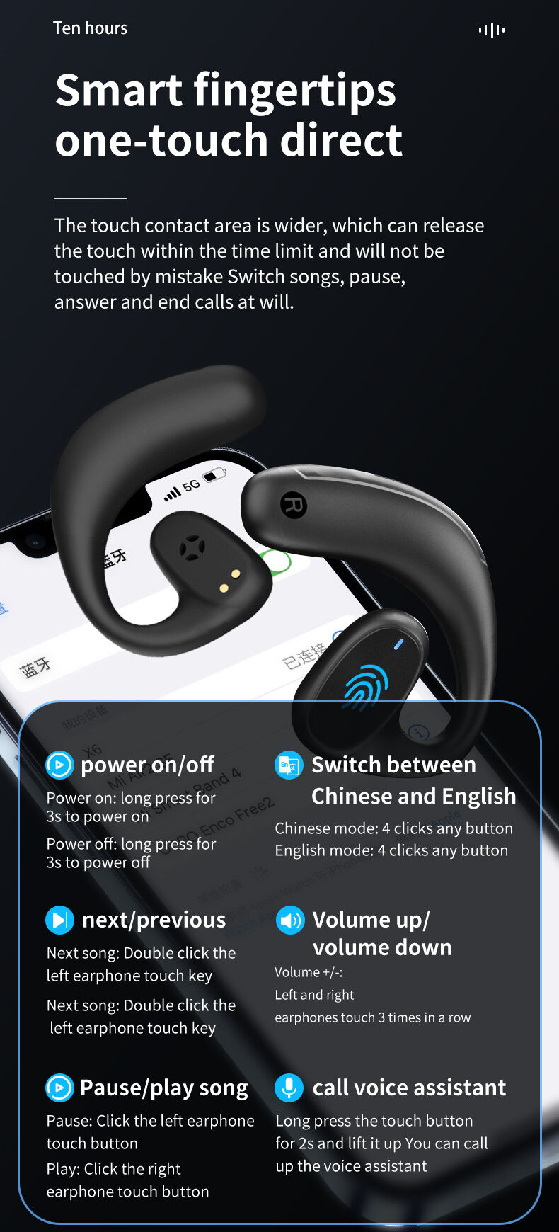Buy Wholesale China X6pro Bluetooth Headset Bone Conduction Concept X6 ...