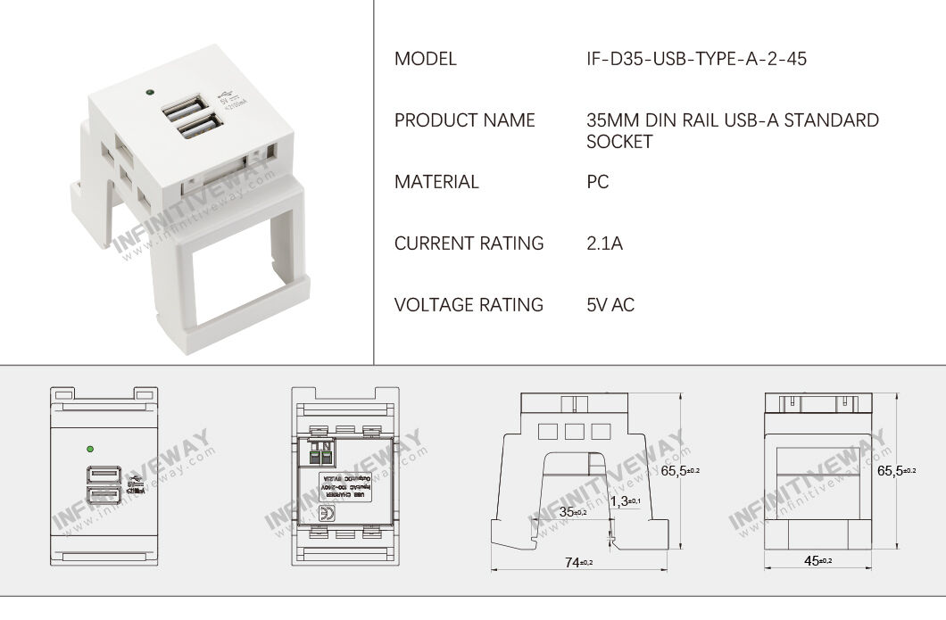 Distribution Box Usb Rail Type Modular Socket Dc Power Supply Rail ...
