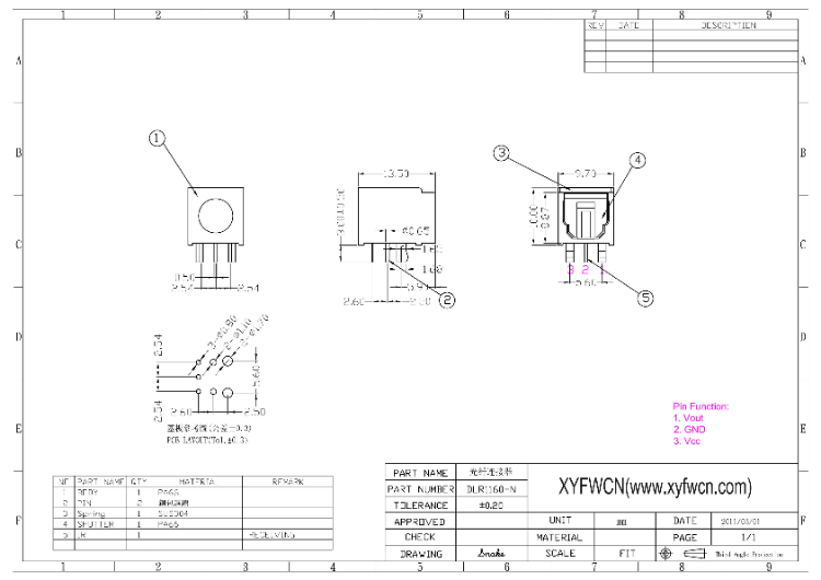 Optic Toslink Terminal Conectors Transmit Receiv Av 3pin Dlr1160 ...