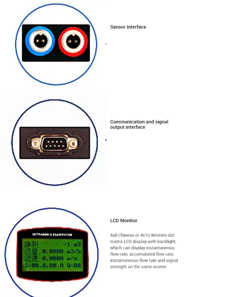 Good Price 15-6000mm Digital Doppler Flow Meter Clamp Battery Power Handheld Ultrasonic Flow ...