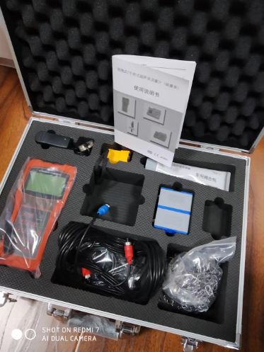 Good Price 15-6000mm Digital Doppler Flow Meter Clamp Battery Power Handheld Ultrasonic Flow ...