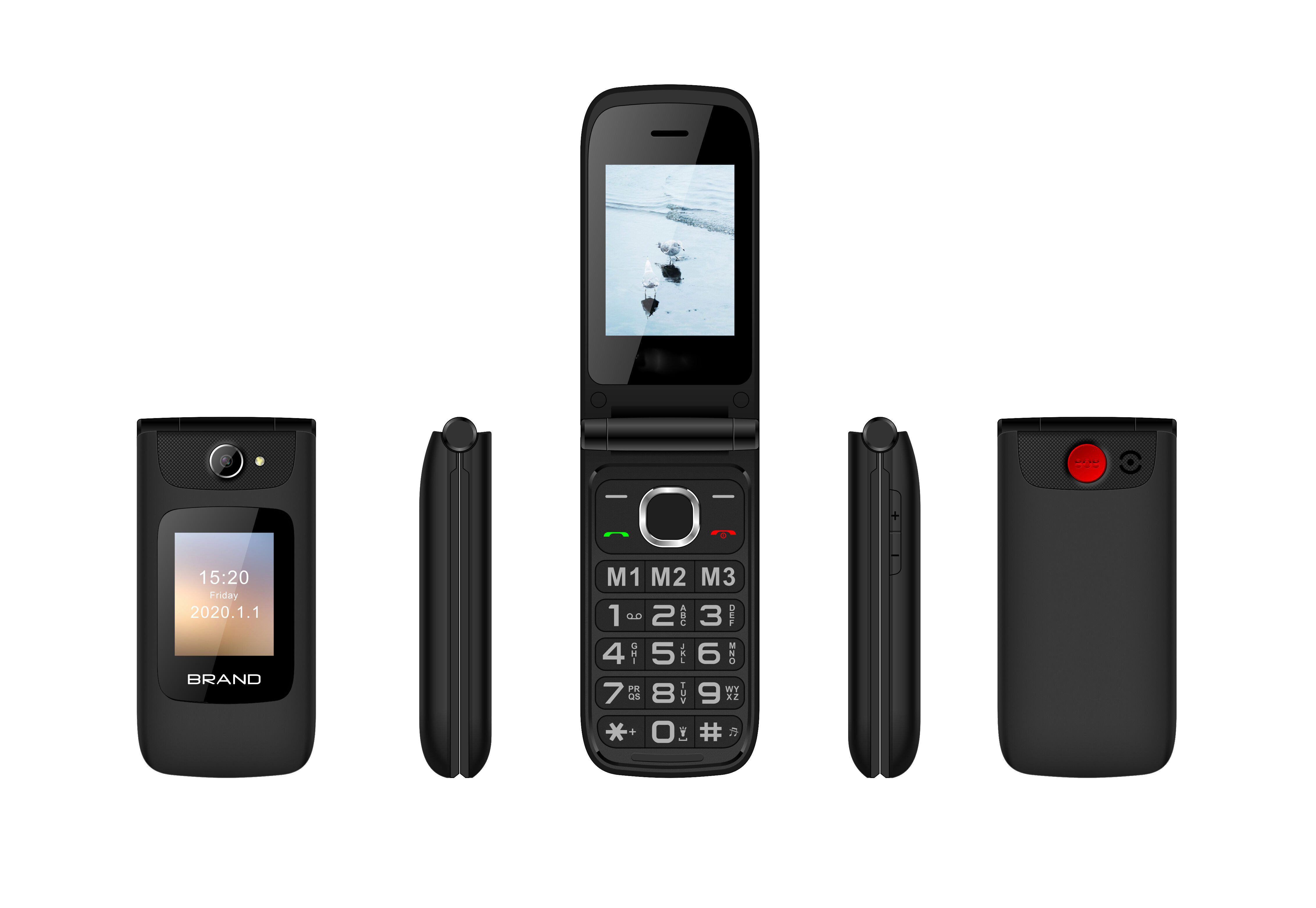 Yingtai Hot Selling 2.4 Inch Large Battery Senior 4g Flip Mobile Phones ...