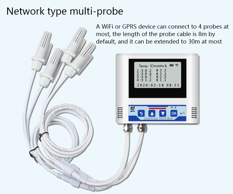 Industrial Temperature And Humidity Control Multi-probe Wifi ...