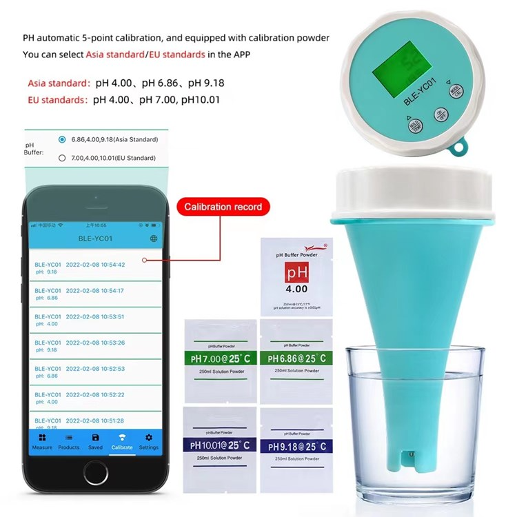 Floating Smart Alarm System Ph Ec Salt Orp Chlorine Monitoring Digital ...