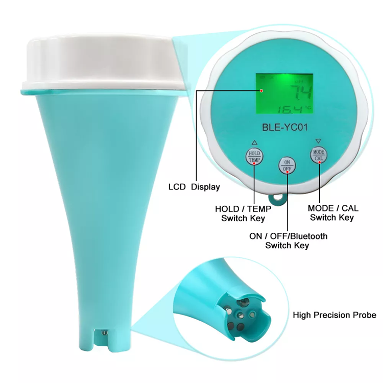 Floating Smart Alarm System Ph Ec Salt Orp Chlorine Monitoring Digital ...
