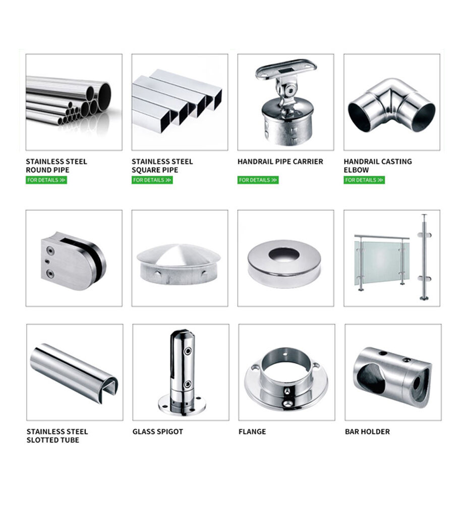 Stainless Steel Glass Railing Talon Spigot Handrail Tube Fittings Railing System Mirror Polish ...