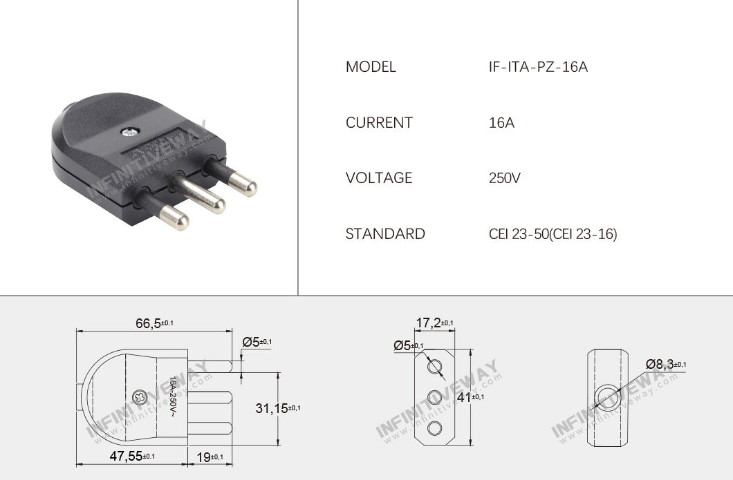 Buy China Wholesale Italy 16a250v Three-core Connector Uruguay Chile ...