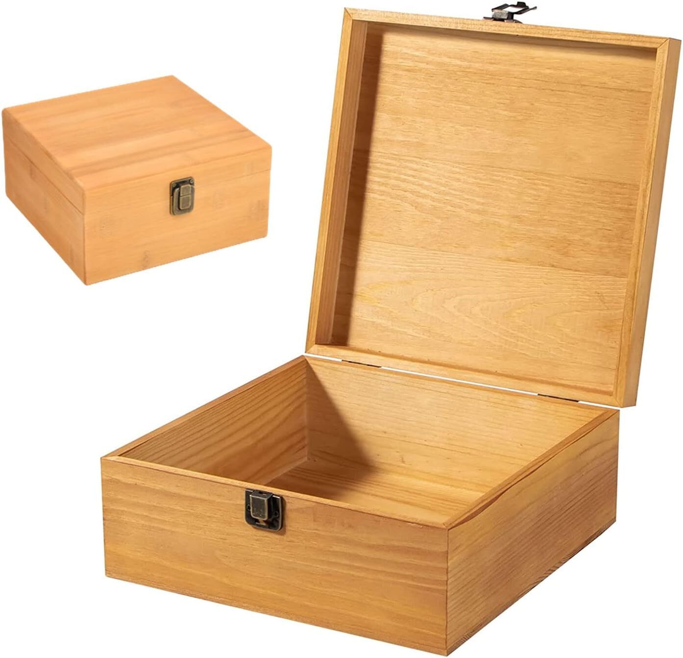 Buy Wholesale China Wholesale Wooden Storage Box Container With Hinged ...