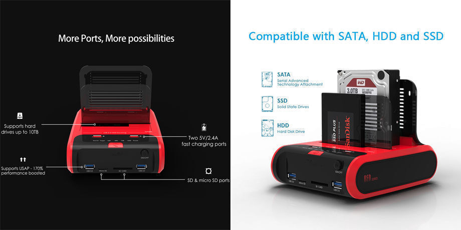 Buy Wholesale China Fcc Ce Dual Bay Usb 3.0 Hdd Enclosure With Power ...