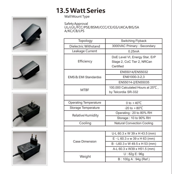 12w Xiamen Xunheng Supplier Direct Price For Switching Power Adapter ...