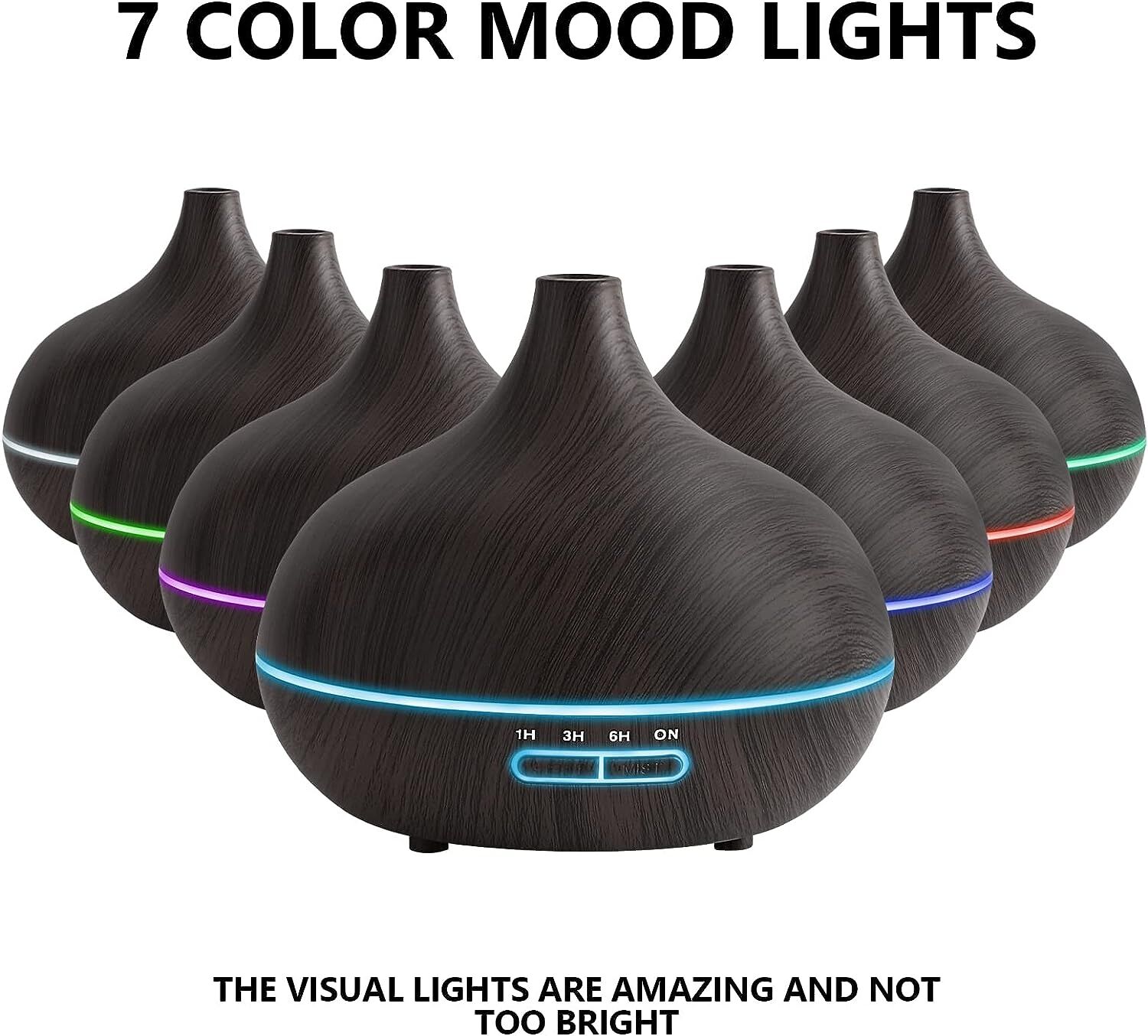 Buy Wholesale China Factory 550ml 7 Led Colour Light Wood Onion Type Essential Oil Intelligent ...