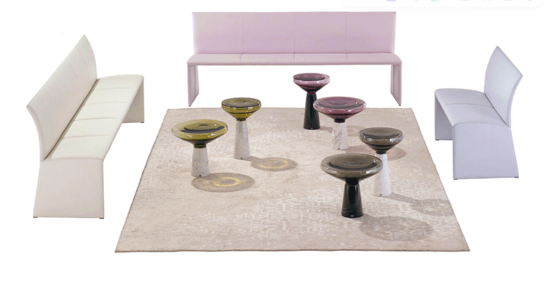 Nordic Light Luxury Creative Bell Table Mushroom Cloud Glass Coffee ...