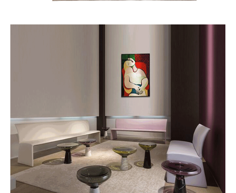 Nordic Light Luxury Creative Bell Table Mushroom Cloud Glass Coffee ...