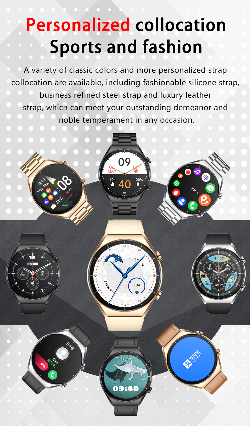 Buy Wholesale China Gt60 Multifunctional High-tech Smartwatch Supports ...