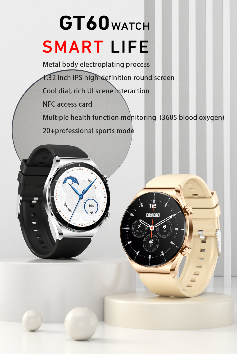 Buy Wholesale China Gt60 Multifunctional High-tech Smartwatch Supports ...