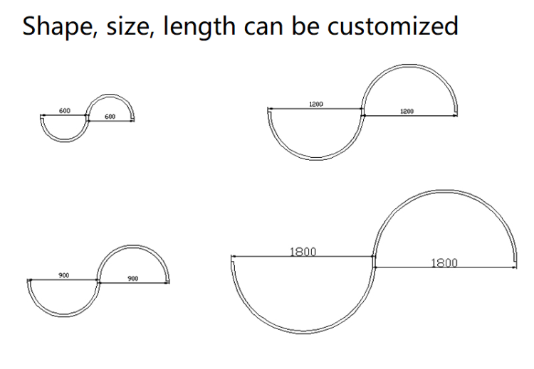 Customized Curved Led Pendant Light,curve Led Light,led Pendant Light ...