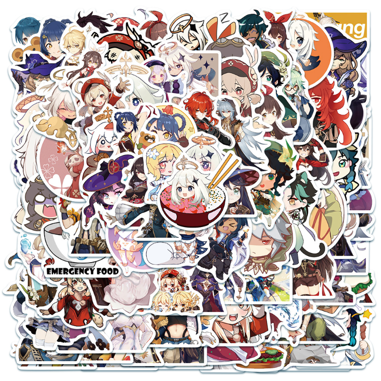 Buy Wholesale China 100pcs Anime Game Genshin Impact Graffiti Stickers ...
