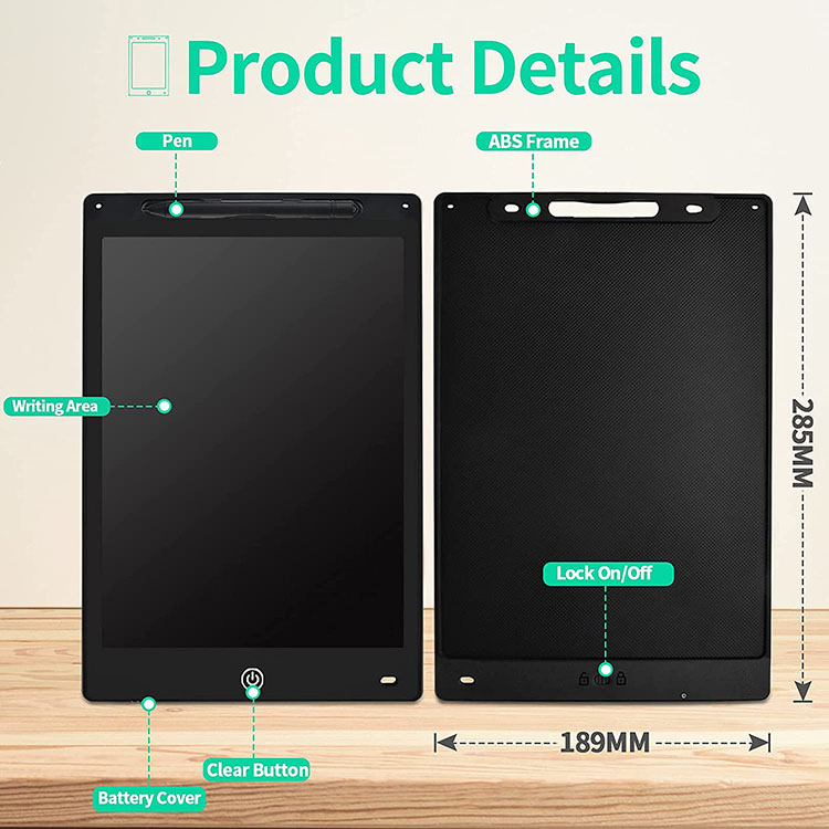 Gift Toy Electronic Memo Pad 12 Inch Colorful Screen Lcd Drawing Board ...