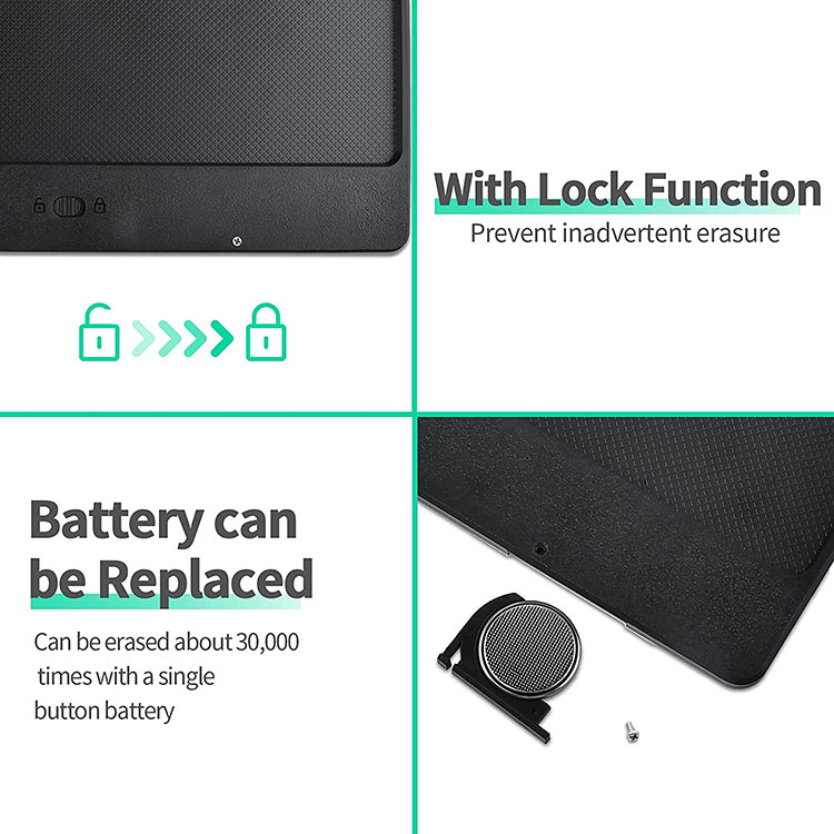 Gift Toy Electronic Memo Pad 12 Inch Colorful Screen Lcd Drawing Board ...