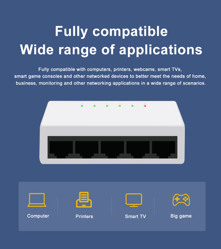 Buy Wholesale China Smart 100base-t Adaptive Network Fast Switcher Plug ...