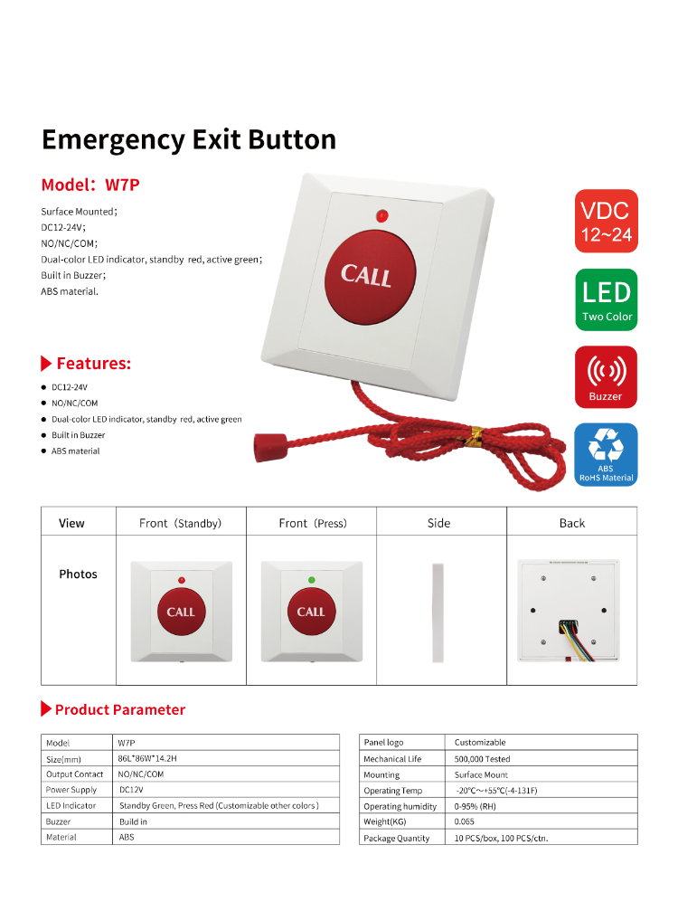 Buy Wholesale China Plastic Panic Switch Box Security Alarm Key Reset ...