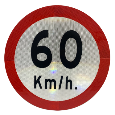 Roadway 60km/h Speed Reflective Traffic Signs, Aluminum Board ...