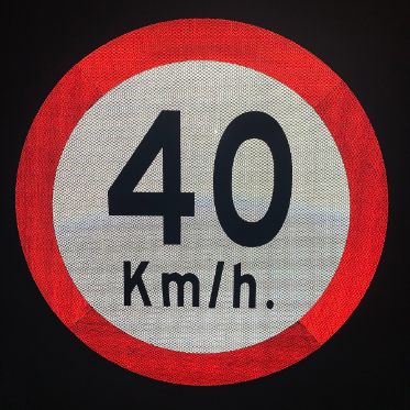 Roadway 60km/h Speed Reflective Traffic Signs, Aluminum Board ...