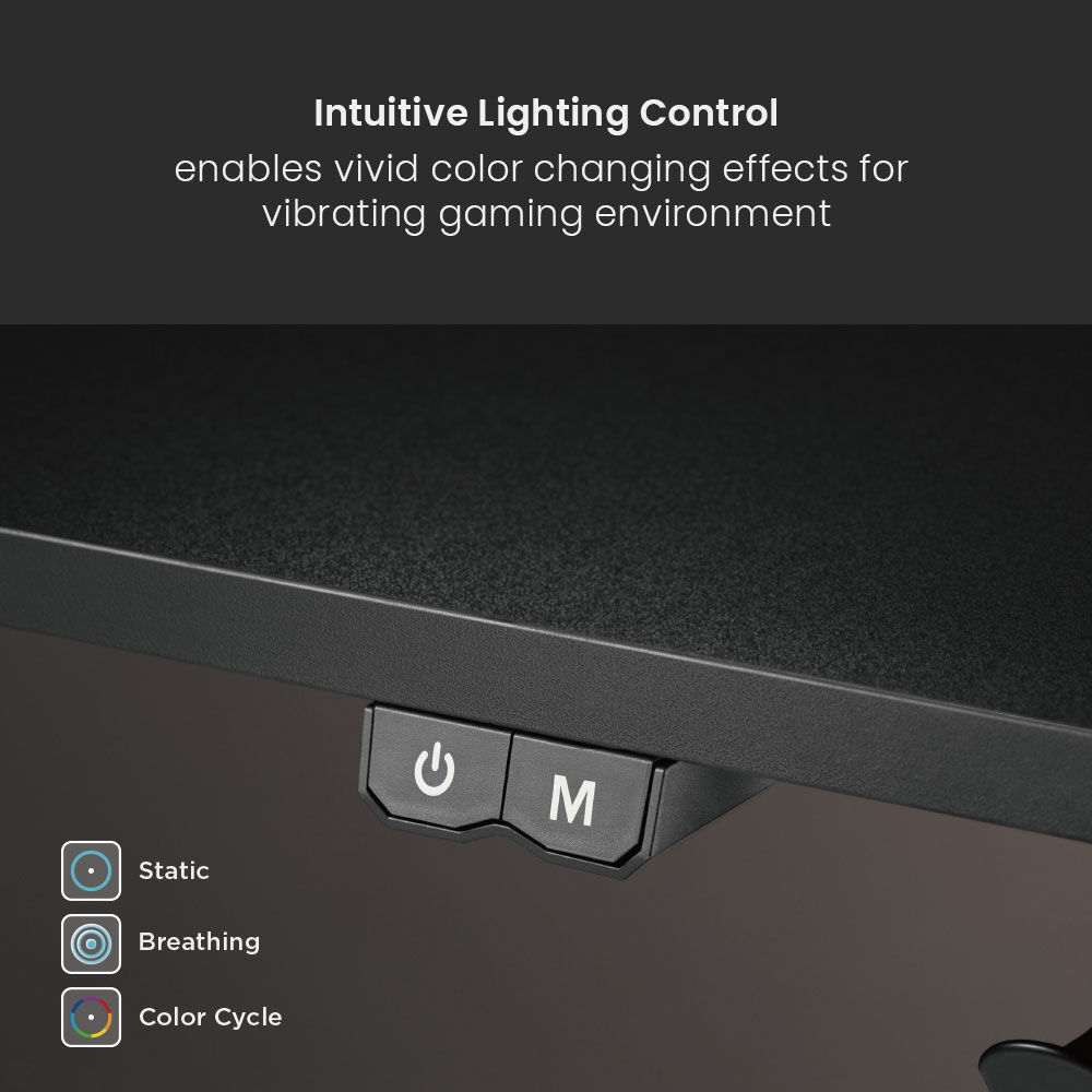 Buy Wholesale China Gmd12-1d Infinity Led Light Gaming Desk For ...