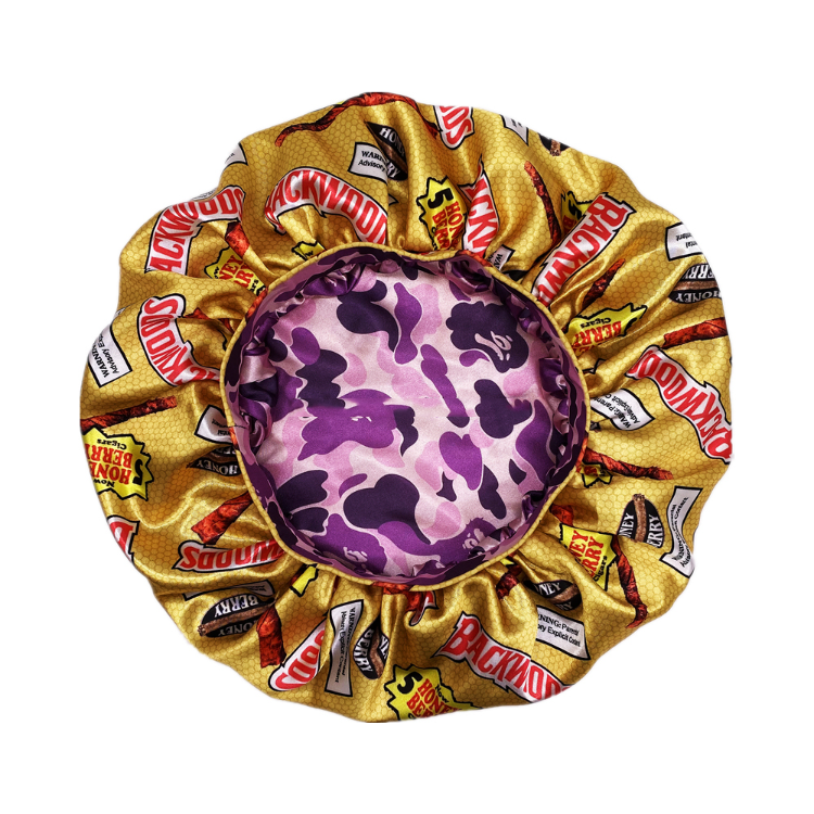 New Arrive Satin Silk Bonnet Custom Print Logo Shower Cap Night Sleep ...