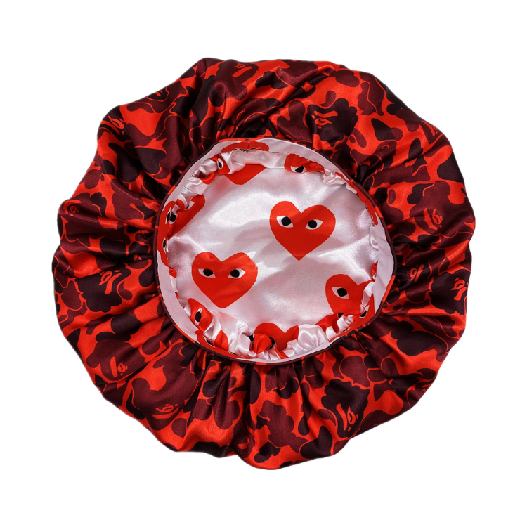 New Arrive Satin Silk Bonnet Custom Print Logo Shower Cap Night Sleep ...