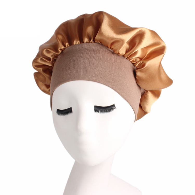 New Arrive Satin Silk Bonnet Custom Print Logo Shower Cap Night Sleep ...