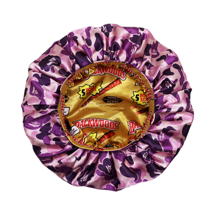 New Arrive Satin Silk Bonnet Custom Print Logo Shower Cap Night Sleep ...