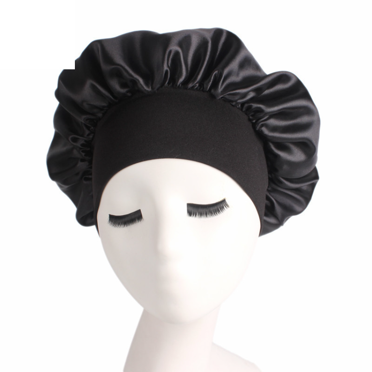 New Arrive Satin Silk Bonnet Custom Print Logo Shower Cap Night Sleep ...
