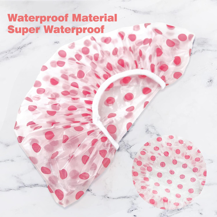Shower Cap Waterproof Bath Hair Cap Disposable Long Shower Cap, Bath ...