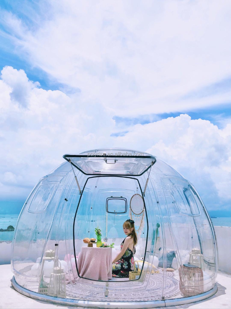 Transparent Waterproof Polycarbonate Bubble Dome Tent Plastic Polycarbonate Bubble House ...