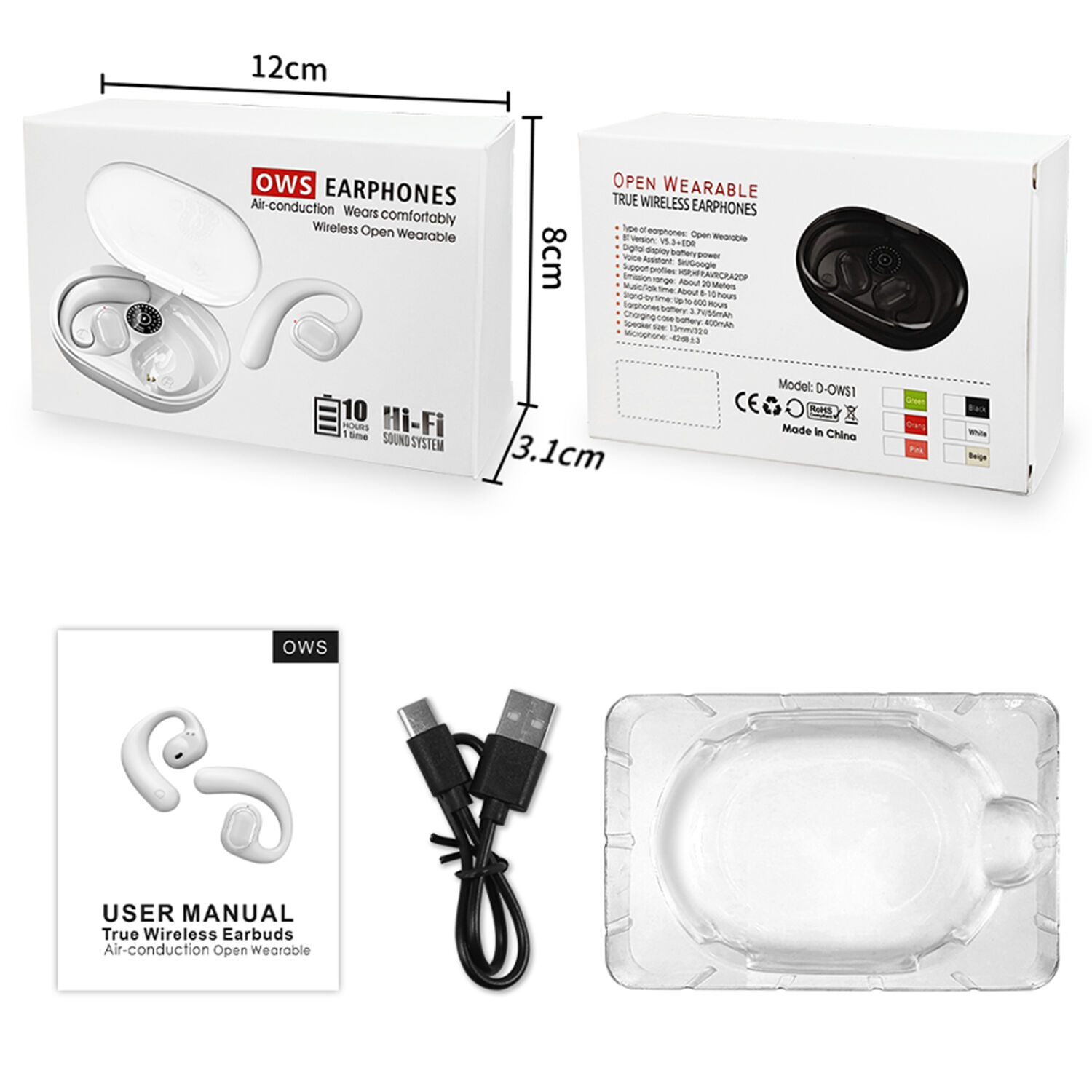 Buy Wholesale China 2023 Tws Earphones Bt 5.3 True Wireless Headset Ows Air Conduction Earbuds ...