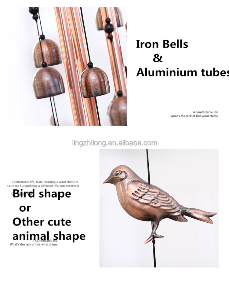 Outdoor Long Tube Gold Silver Color Wind Chimes - China Wholesale Gold ...