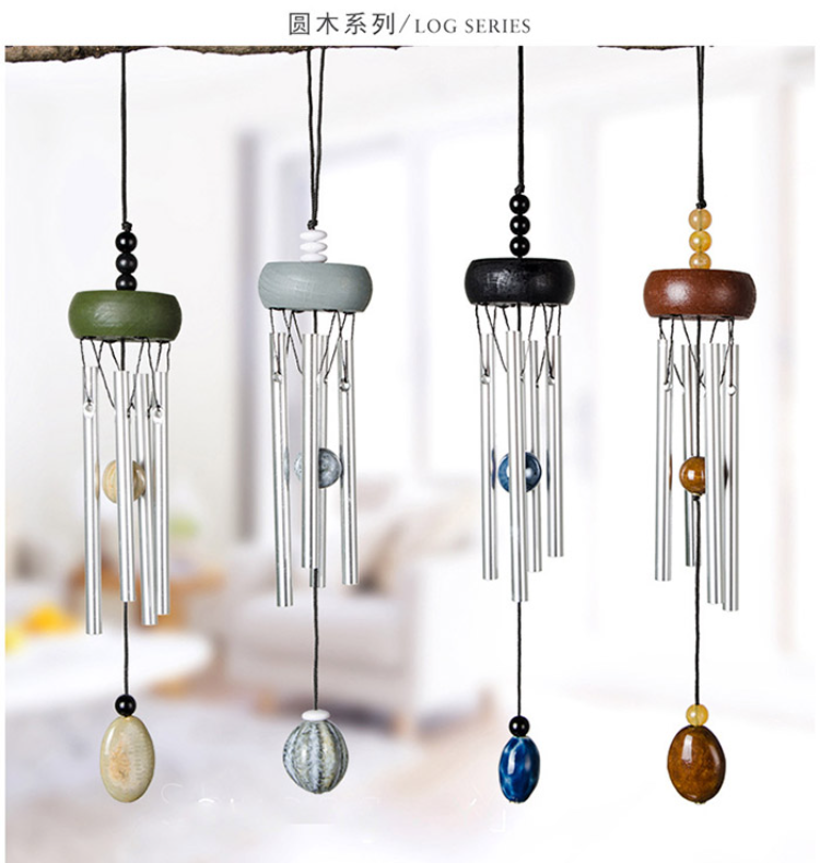 Mini Solid Wood Solid Aluminum Rod Metal Wind Chime Small Fresh Home ...