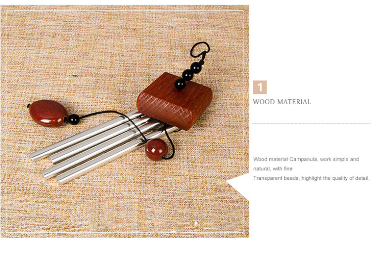 Mini Solid Wood Solid Aluminum Rod Metal Wind Chime Small Fresh Home ...