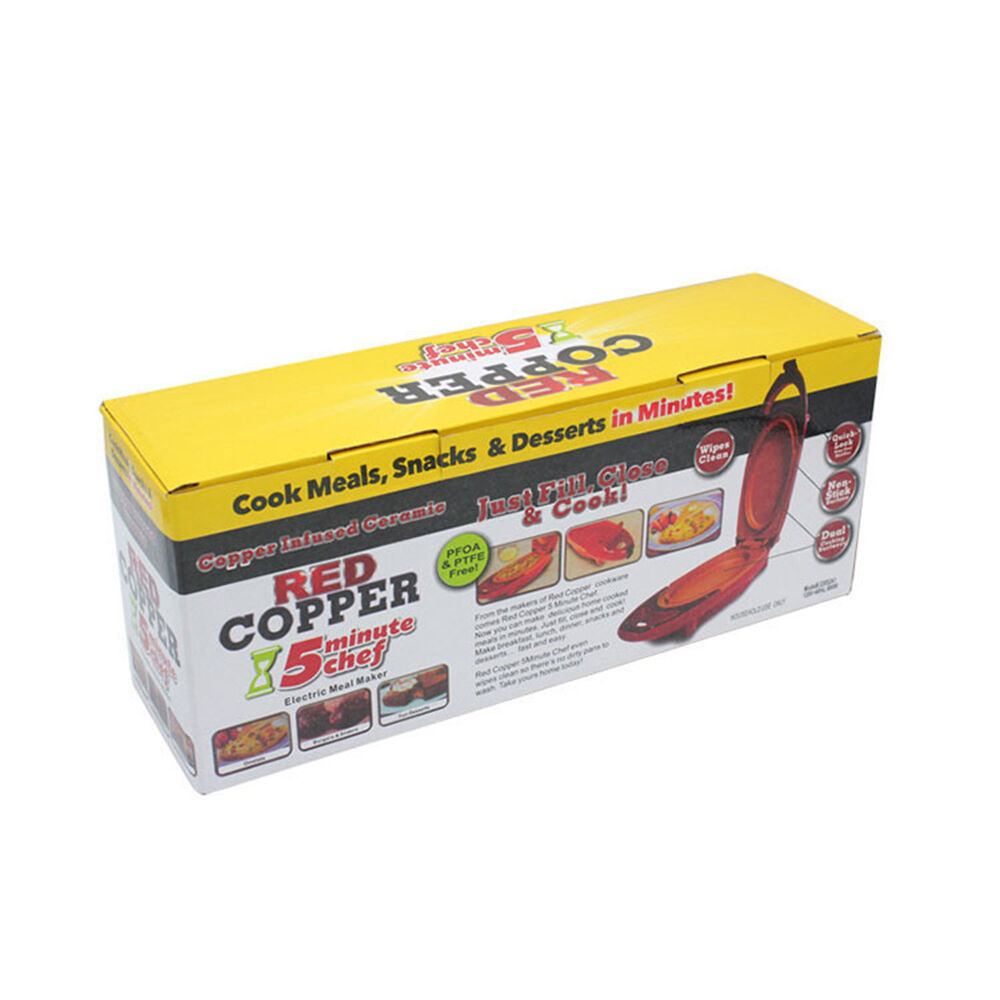 Copper Infused Ceramic Red Copper 5 Minute Chef Electric Meal Maker For ...