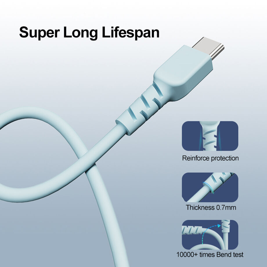 Buy Wholesale China Hot-selling 2.4a Tpe Blue Usb A To Usb C Male Cable ...