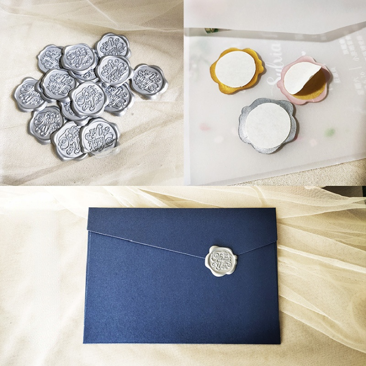 Custom Luxury Printed Invitation Card With Envelopes Wax Seal Stickers ...