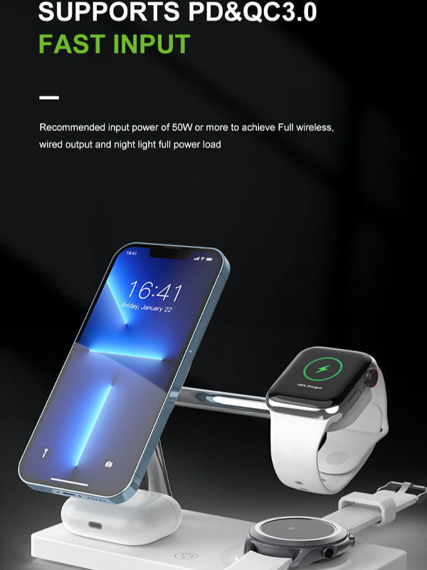 Buy Wholesale China Oem 7 In 1 Magnetic Wireless Charger Station T218 ...