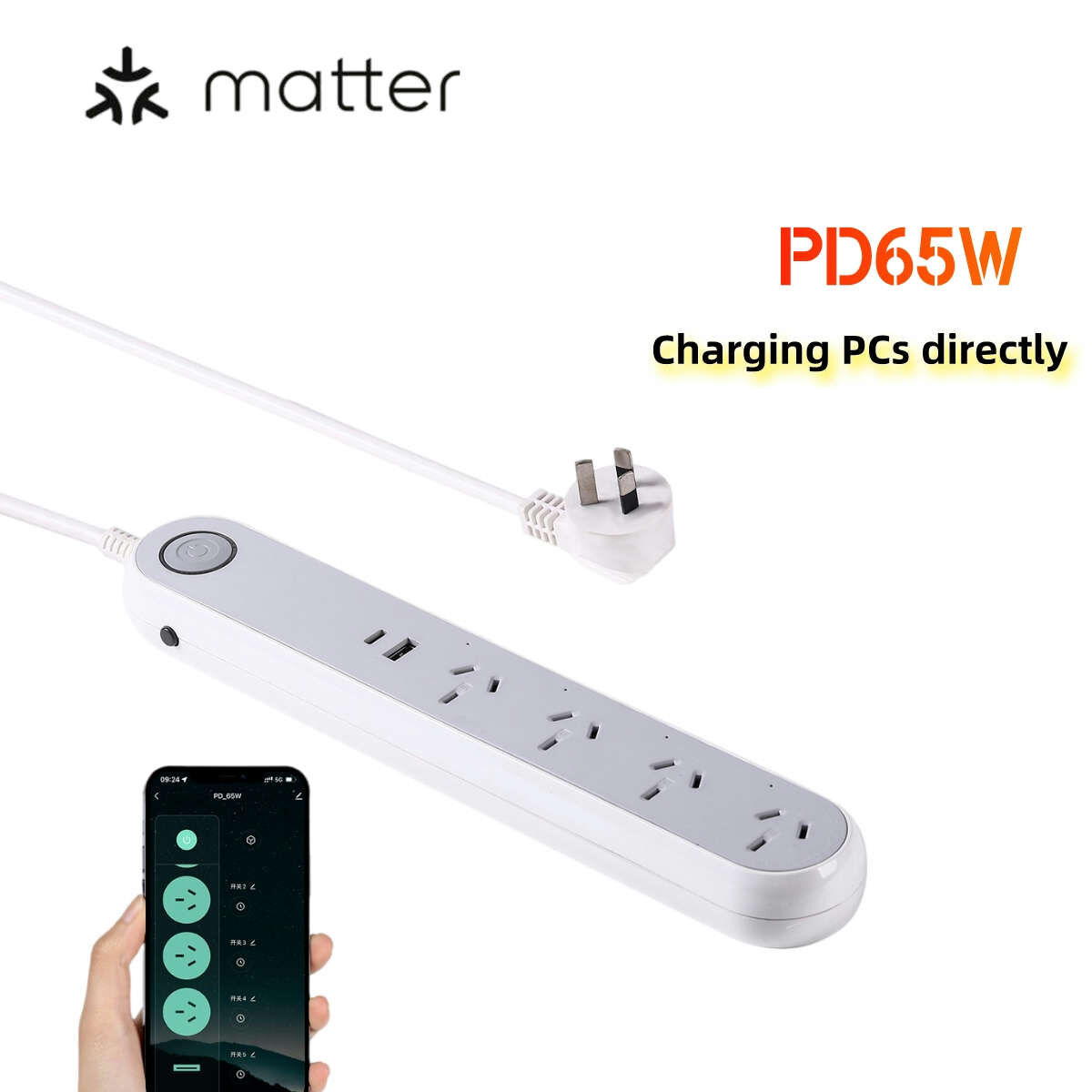 Matter Smart Socket Eu 16a Smart Power Plugs & Sockets Tuya Smart Wifi ...