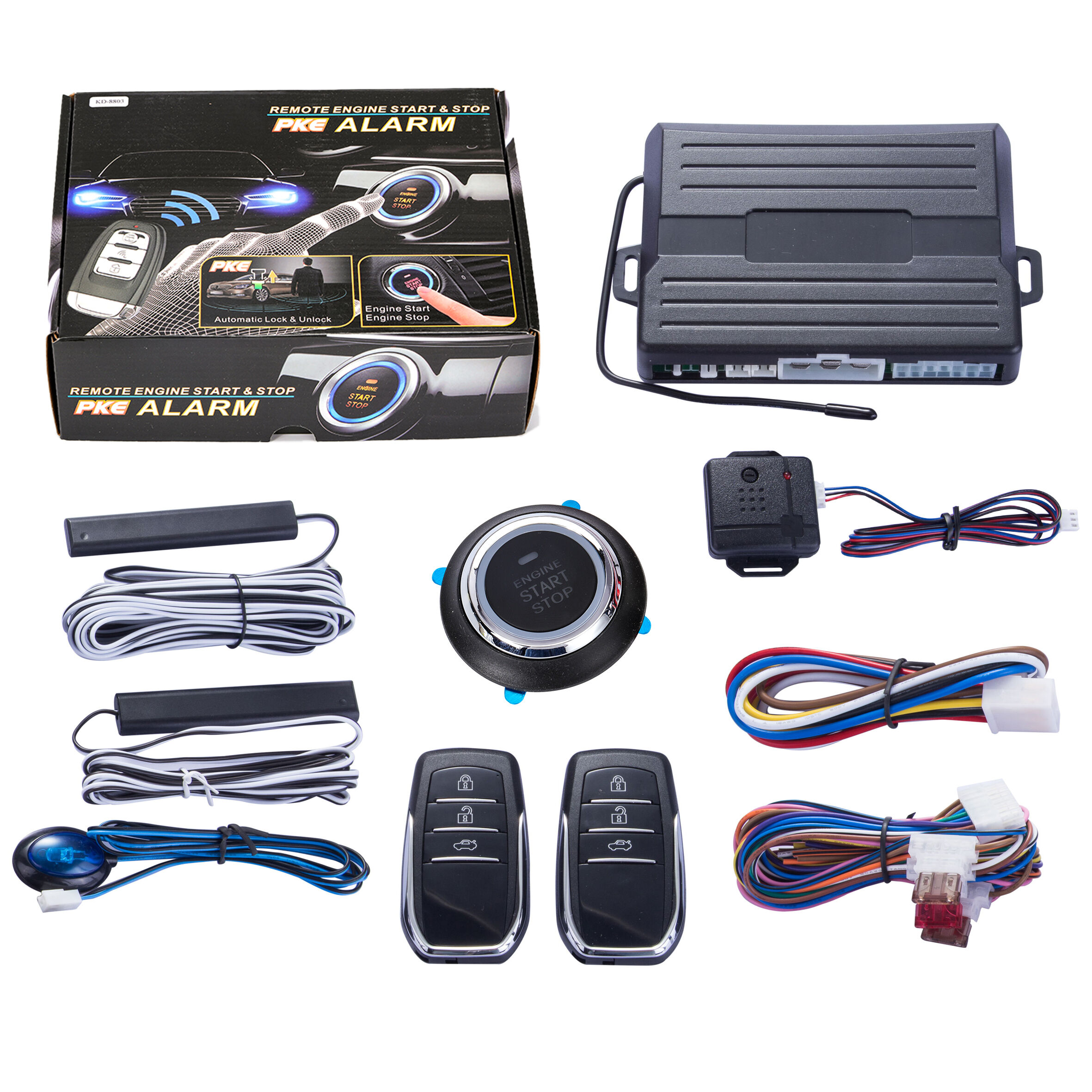 Push Button To Start Stop Engine Mobile Phone App With Bt Pke Keyless ...