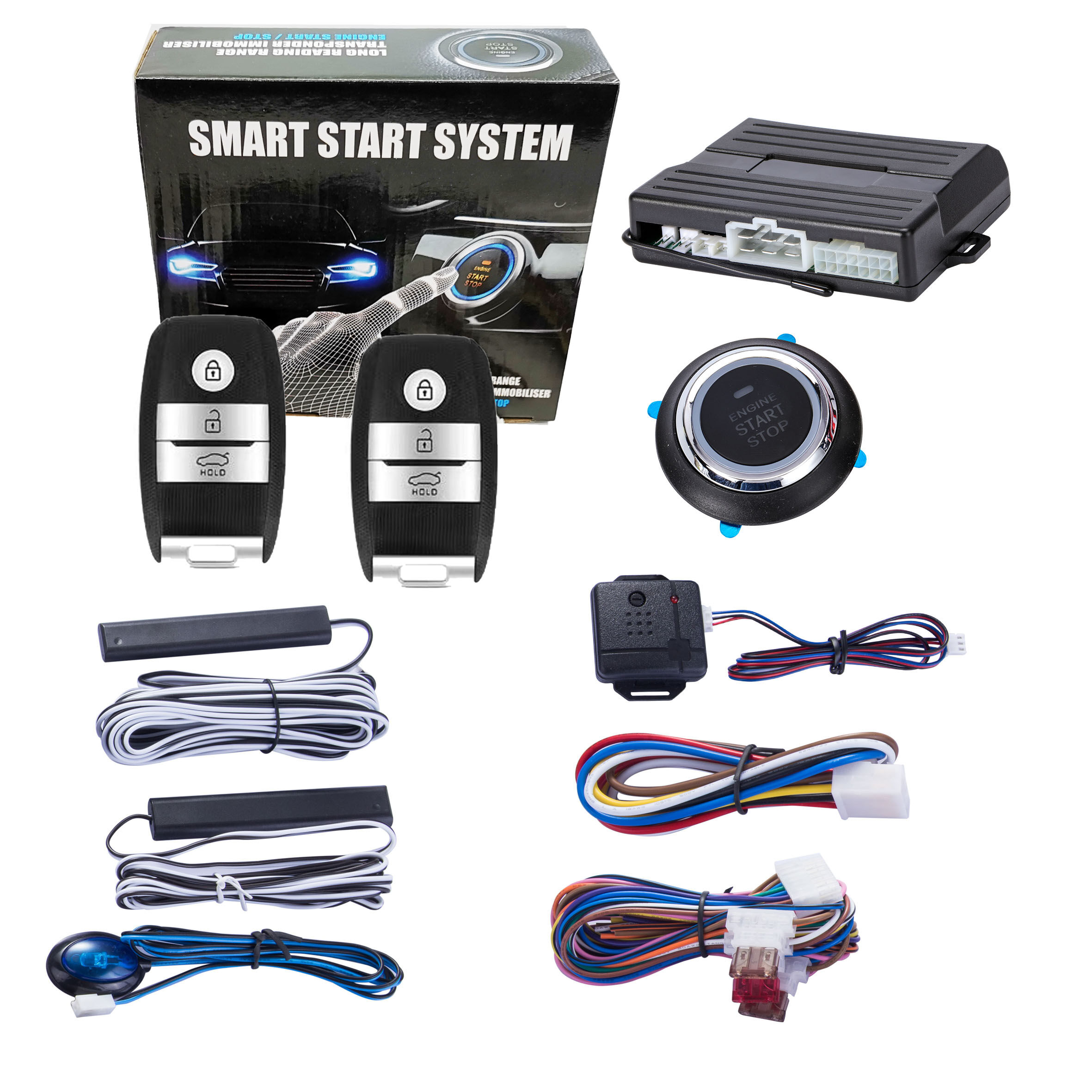 Buy Wholesale China 12v Car Alarm Passive Keyless One Button Start ...