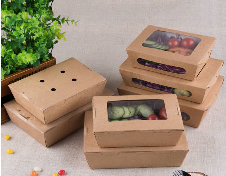 Buy Wholesale China Oem 500 Ml Rectangle Disposable Kraft Folding Food ...