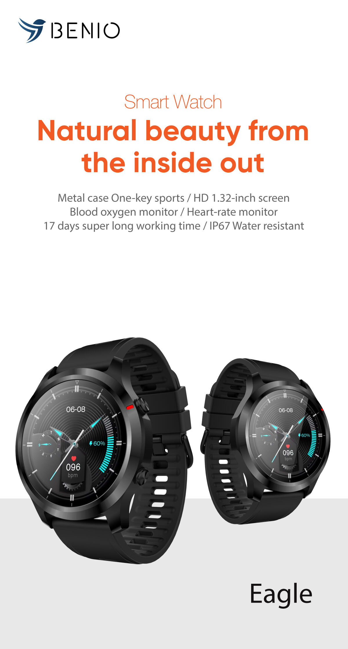 Buy Wholesale China Benio Eagle Smart Watch Fitness Tracker,heart Rate ...